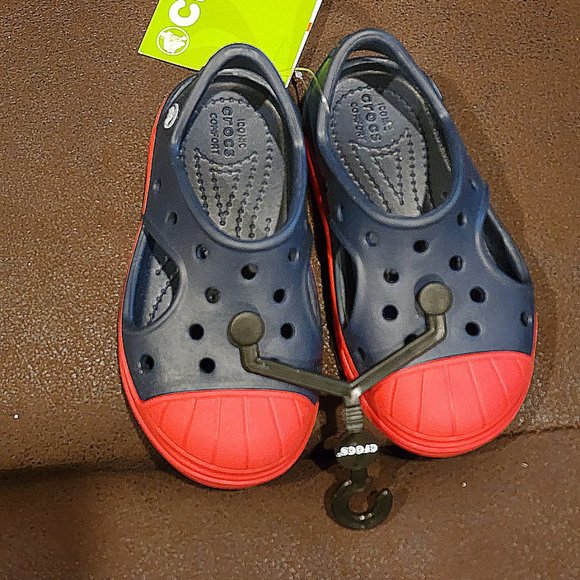 CROCS | Shoes | Crocs Flame Navy W 2 Pairs Kids Bump It Size C7 Sandals ...